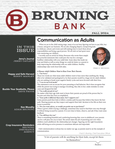 Newsletters | Bruning Bank - Build. Grow. Thrive.